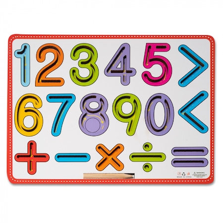 Placa Invata sa scrii Cifrele si semnele matematice, din lemn – ekram.ro